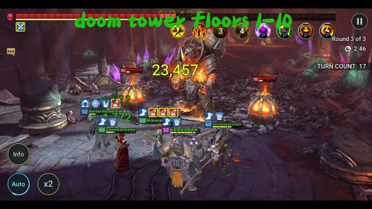 doom tower floor 1-10 dark fae rotation - YouTube