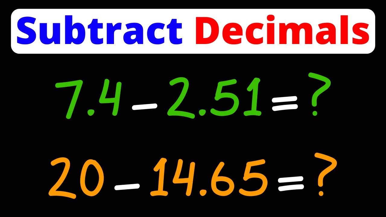 how-to-subtract-decimals-pre-algebra-eat-pi-youtube