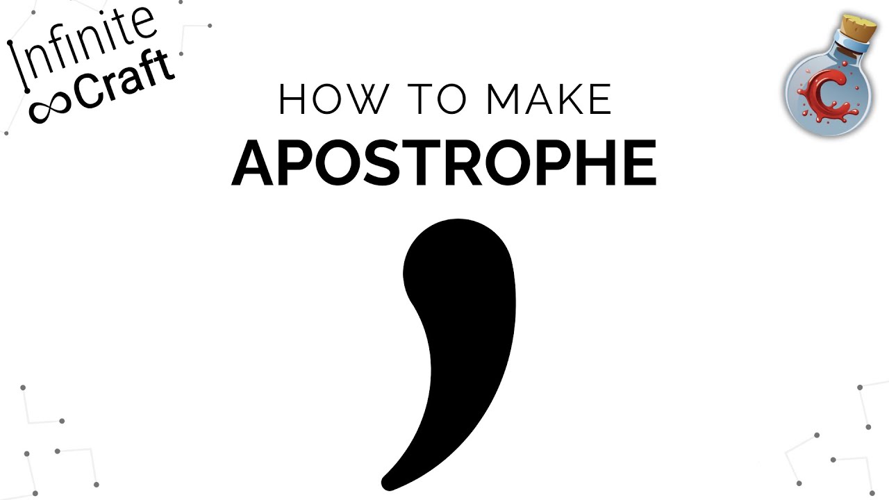 How to make Apostrophe in Infinite Craft? - YouTube