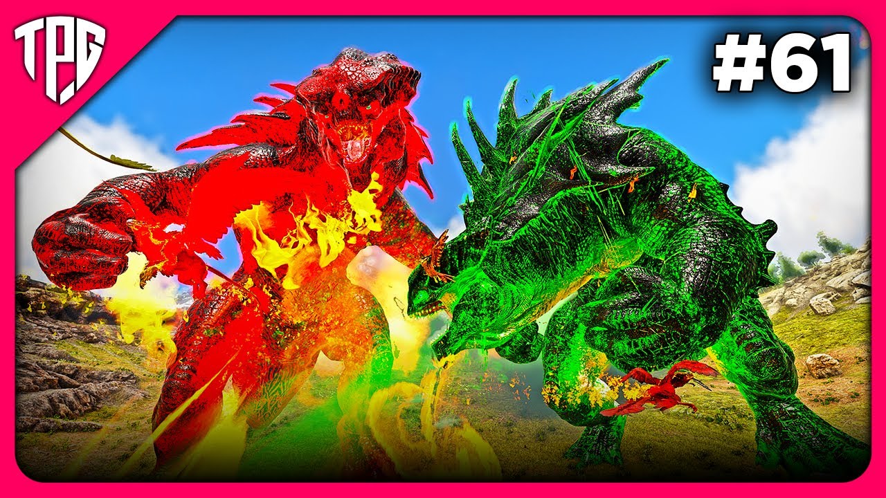 the FIRE & CAUSTIC COLOSSUS BOSS FIGHT 😱 ARK Primal Fear Tamil [EP61 ...