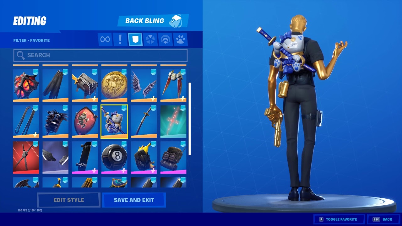 Fortnite - Shadow Midas Backbling Combos - YouTube
