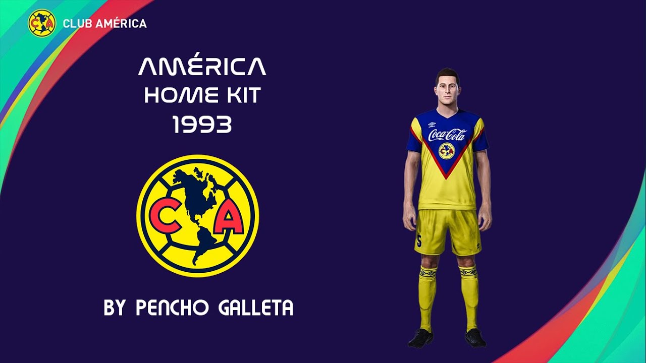 AMÉRICA HOME KIT 1993 / KITS CLASICOS / PES 2021 / PS4 - YouTube