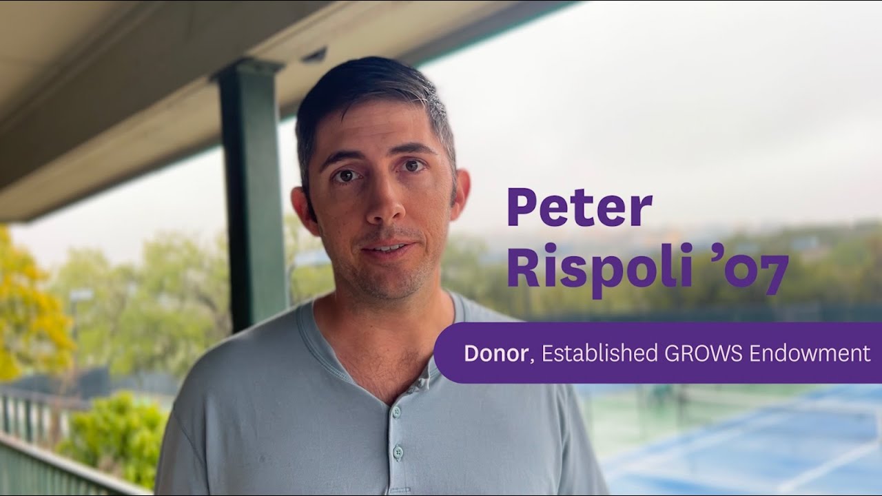 Peter Rispoli '07 Explains Why He Established the GROWS Endowment - YouTube