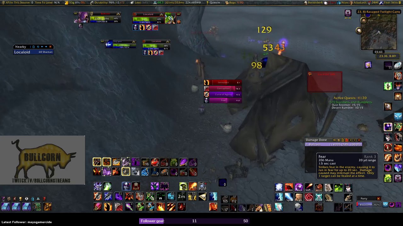 Warlock vs. Shaman - WoW Classic - PvP - YouTube