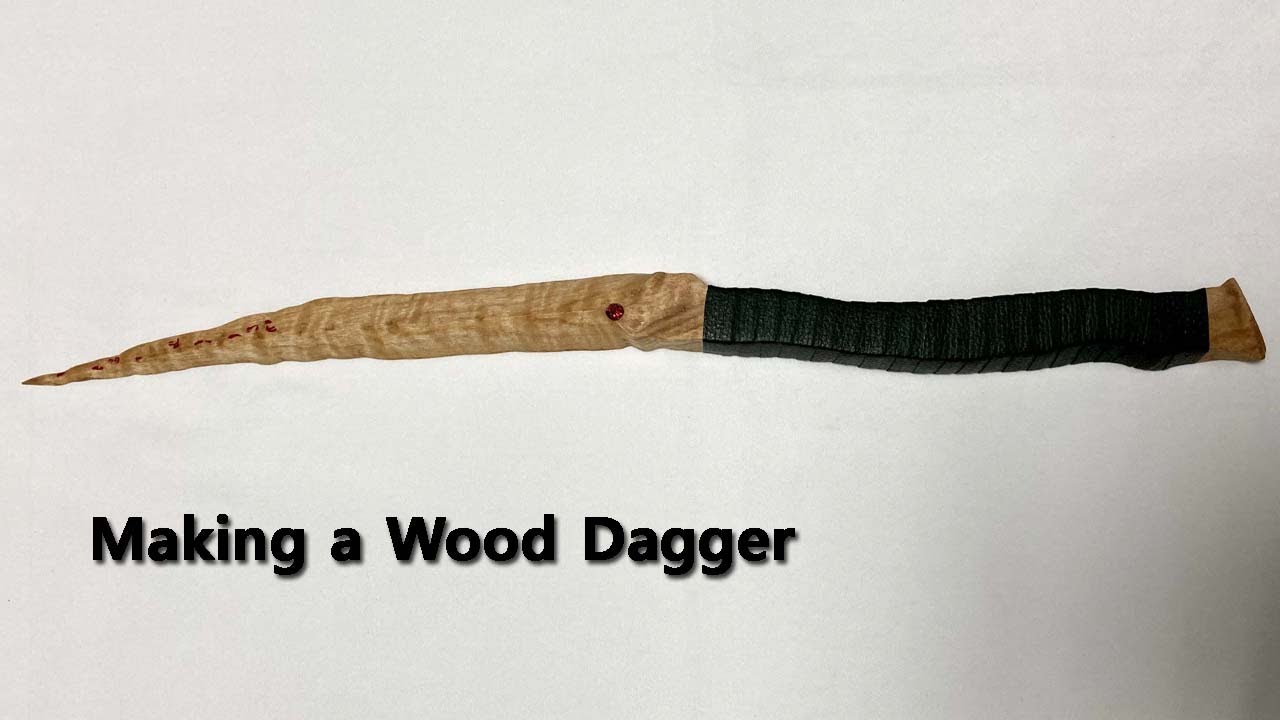 [Wood Craft] Making a Wood Dagger / 단검 만들기 - YouTube