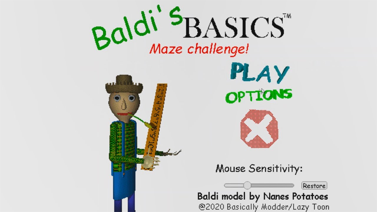 Baldi's Basics Maze Challenge! - YouTube