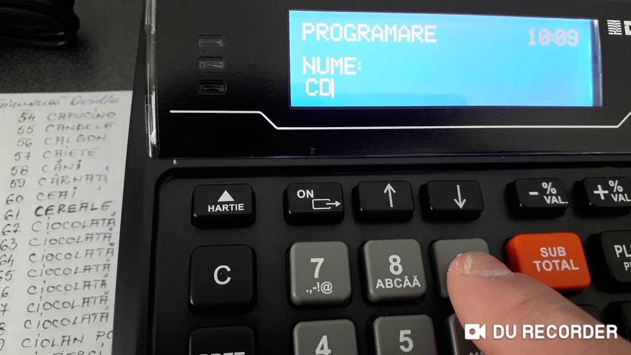 Programare coduri plu Datecs DP25 - YouTube