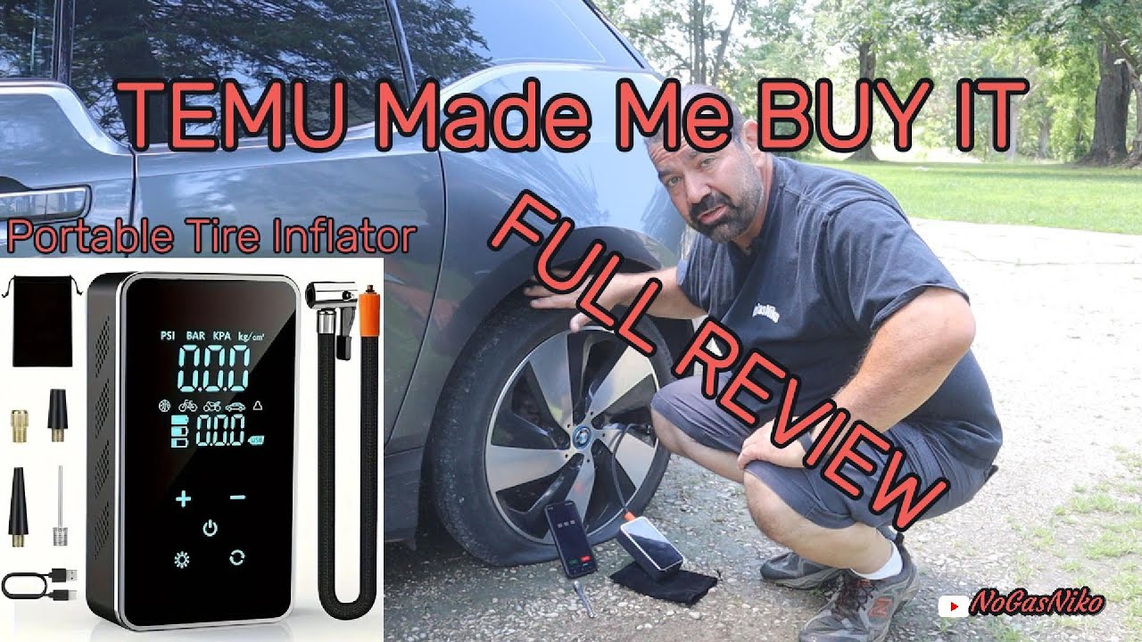 Portable BATTERY Powered TIRE INFLATOR - TEMU Made Me Buy It - YouTube