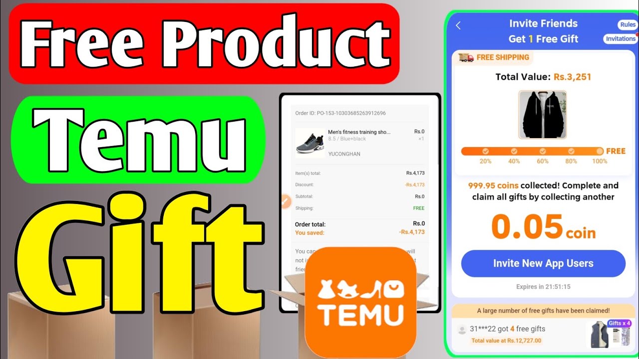Temu free order Pakistan Temu app free gift | Temu reffer trick | temu ...