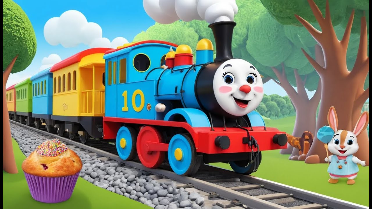 The Muffin Train Journey | Sweet Adventure Song & Learning Rhyme for ...