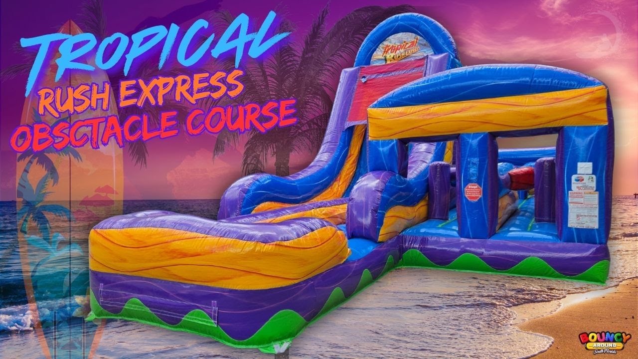 Tropical Rush Express Obstacle Course with Dual Slide by ...