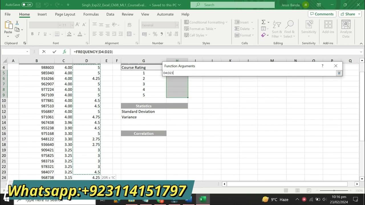 Exp22_Excel_Ch08_ML1_Course_Evaluation | Excel_Ch08_Mid Level 1_Course_Evaluation - YouTube