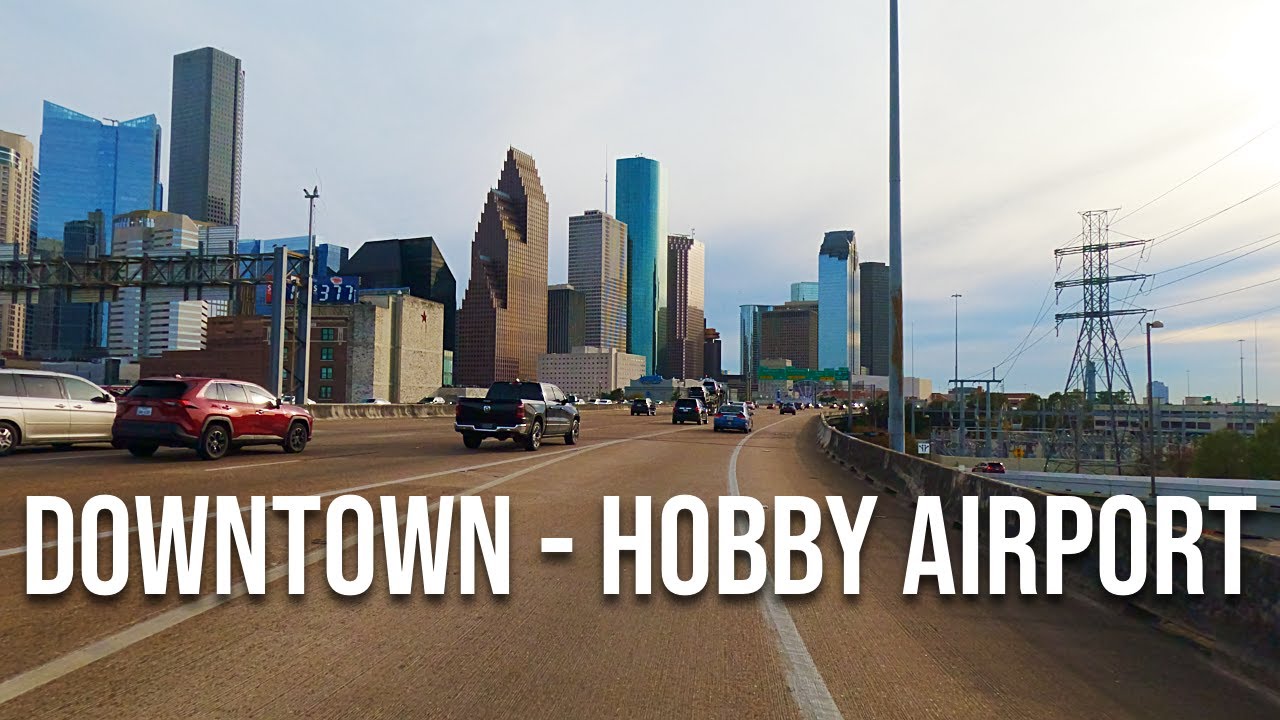 Downtown to Hobby Airport! Drive with me in Houston! - YouTube