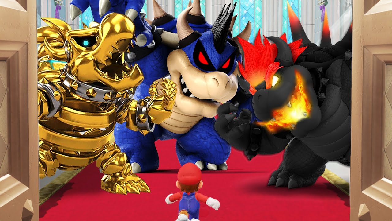 Super Mario Odyssey - Secret Special Fury Bowser , Golden Bowser & Dark ...