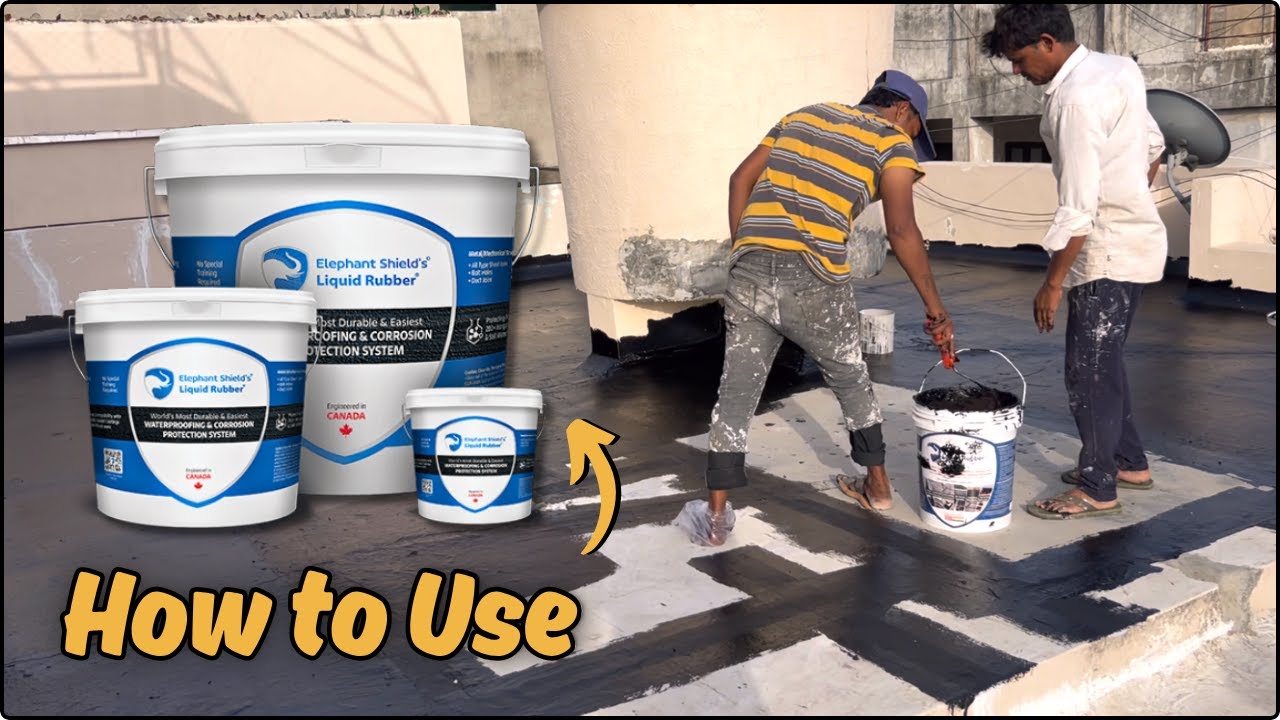 Elephant Shield Liquid Rubber | All In One Waterproofing Solution - YouTube