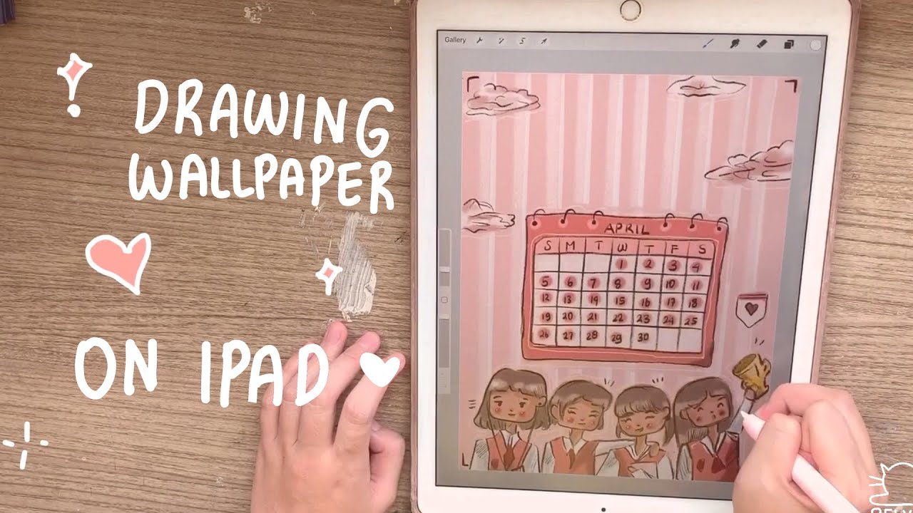 Drawing wallpaper on ipad 🖌 - YouTube