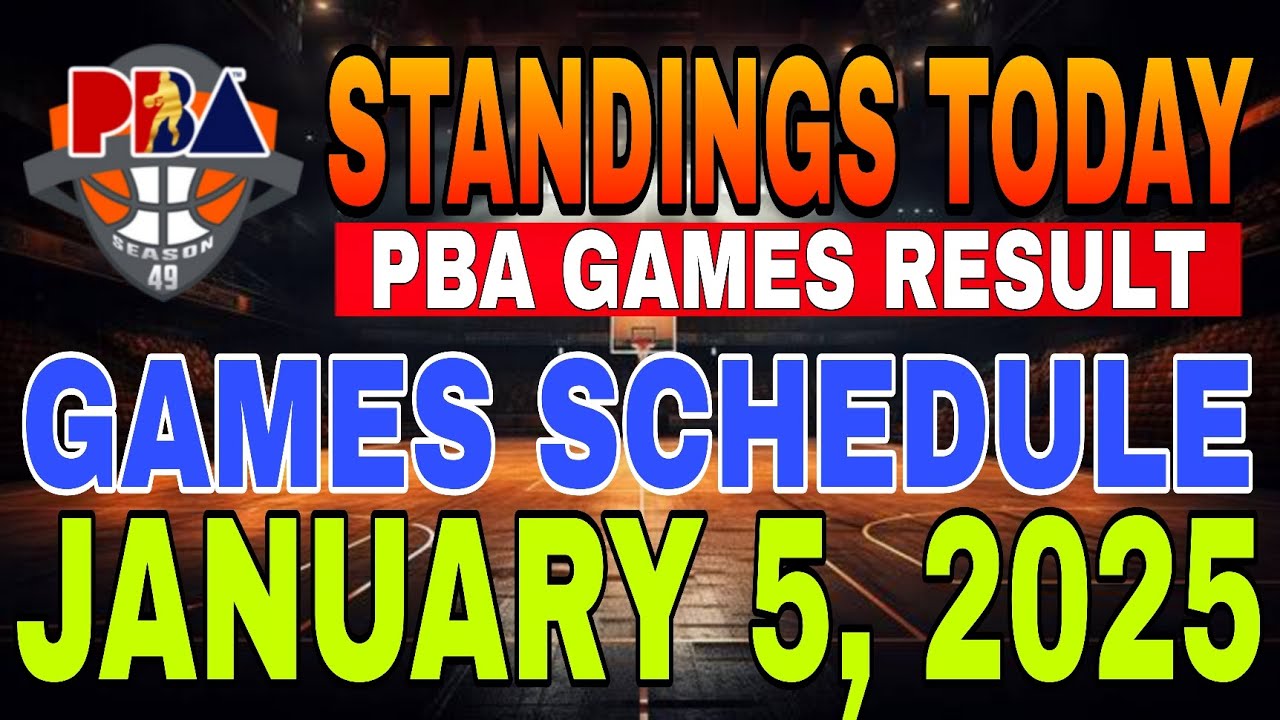 🔴 PBA FULL TEAMS STANDINGS & SCHEDULE | DECEMBER 25 - JANUARY 5, 2025 ...