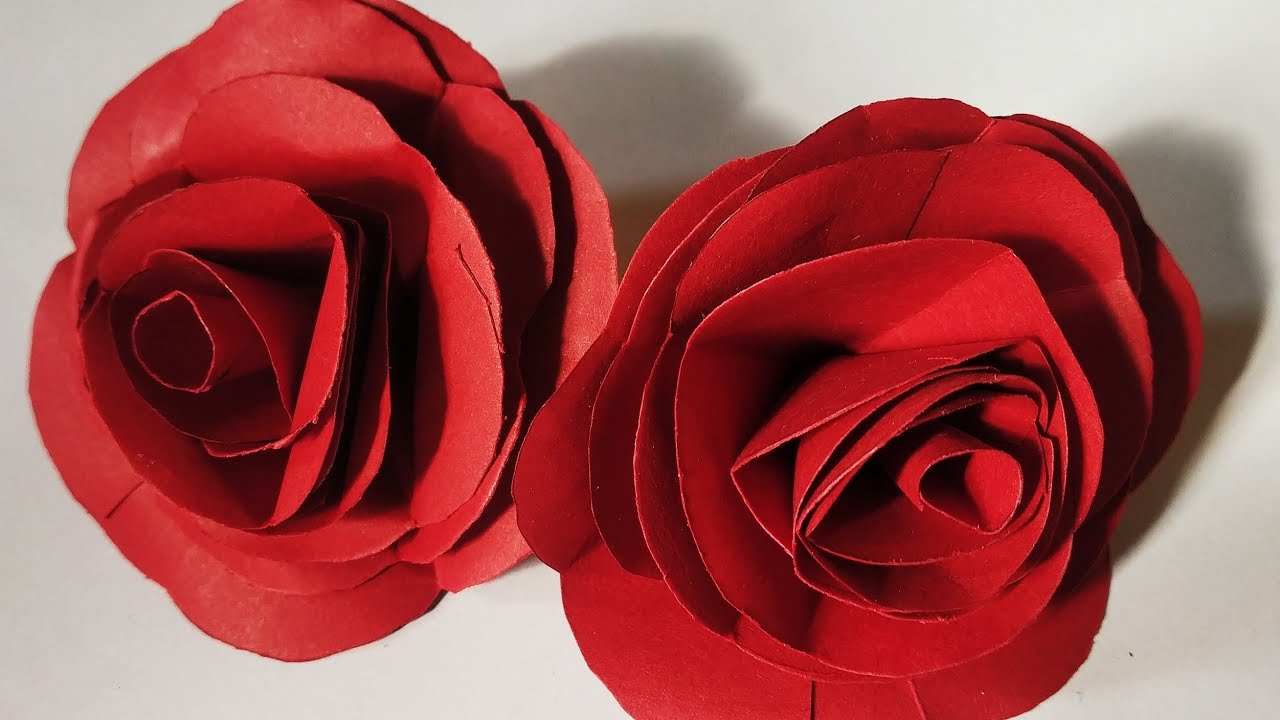 How To Make Paper Rose DIY| Paper Craft Idea| Rose Flower Making| Paper ...