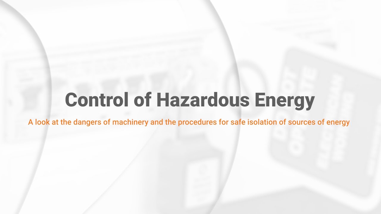 Control of Hazardous Energy Course (Lock Out Tag Out - LOTO) - YouTube