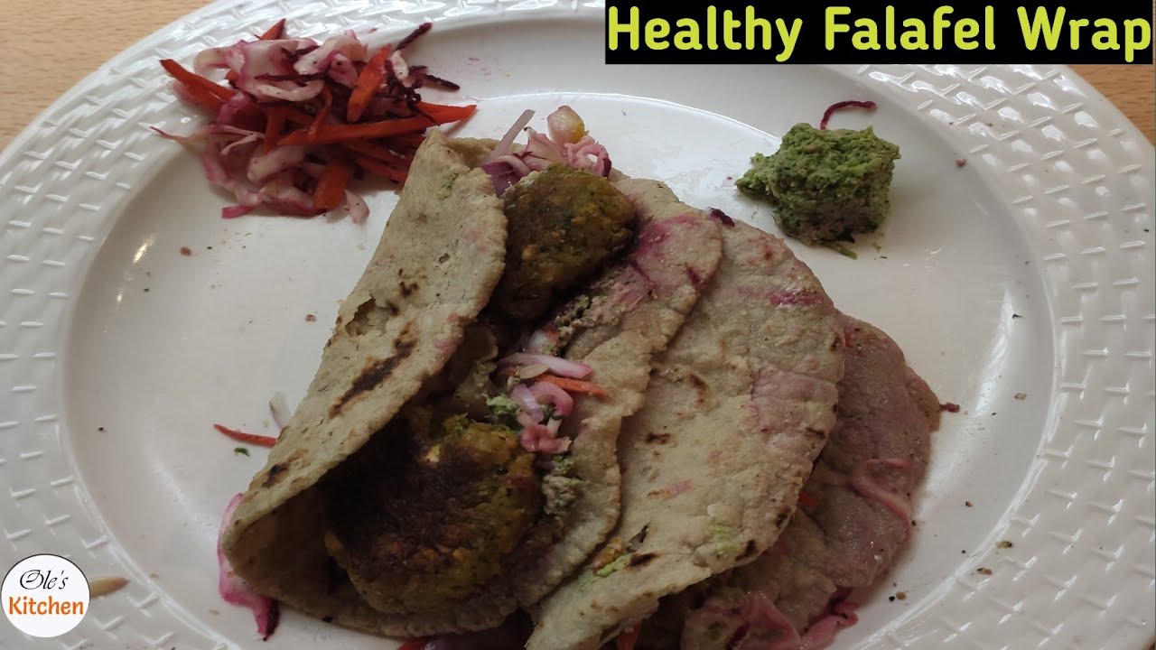 Healthy Falafel Wrap | Falafel Stuffed in Jowar Roti | Diet Recipe ...