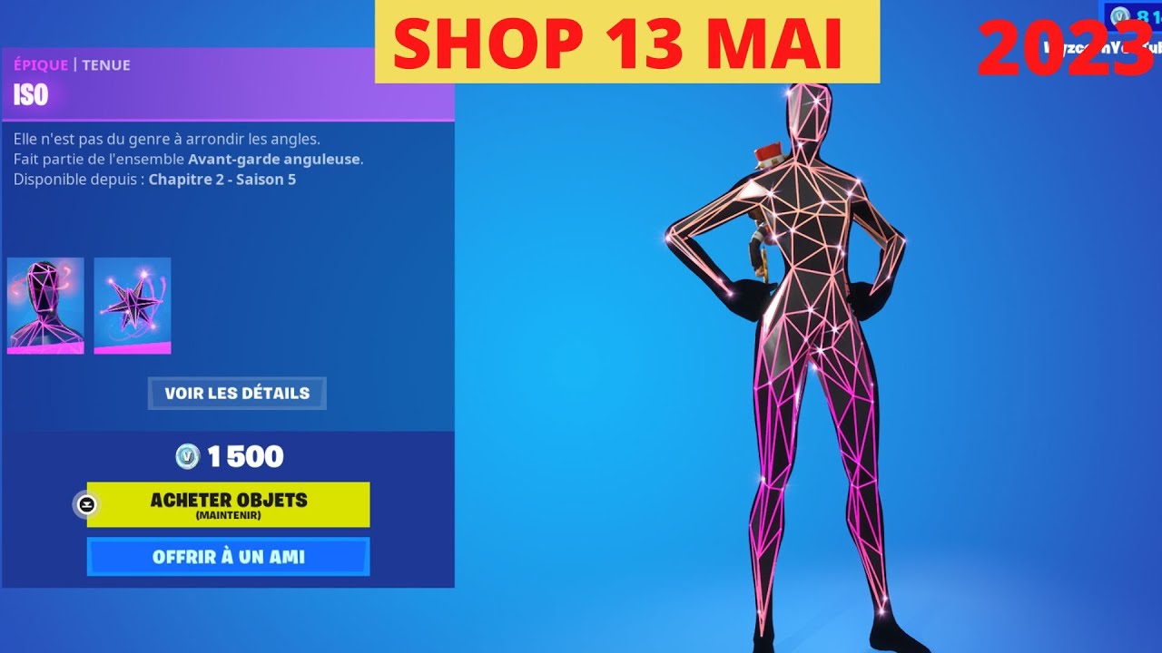*NEW* ISO FORTNITE SKIN BOUTIQUE 13 MAI FORTNITE BATTLE ROYAL ITEM SHOP ...
