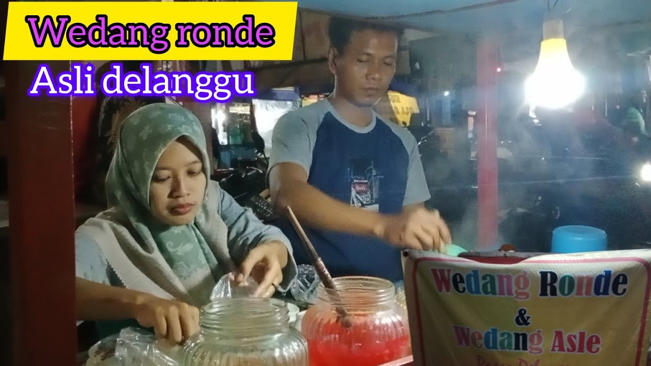 wedang ronde depan pasar delanggu seger - YouTube