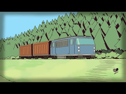 Train 2D animation | Speeding through the forest - YouTube