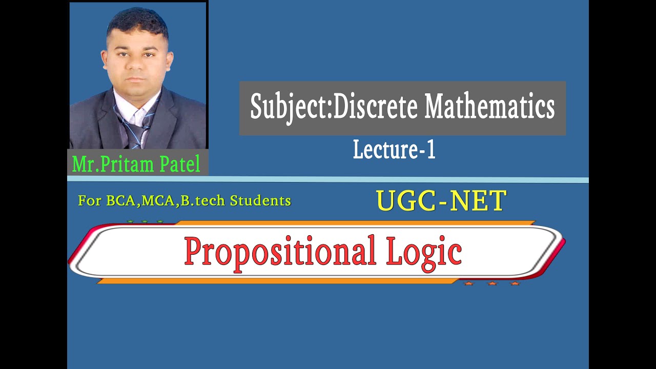Discrete Mathematics Class 2 Propositional Logic Youtube