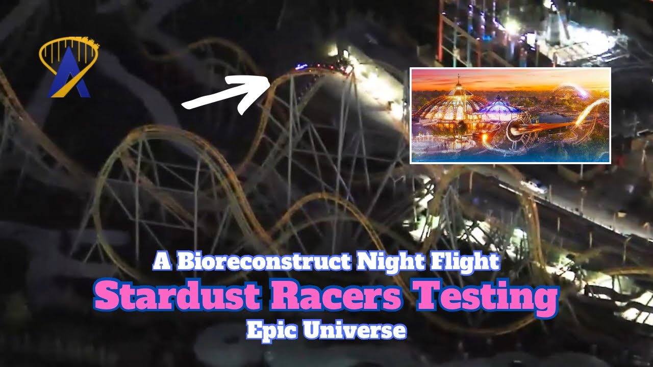 Stardust Racers Running At Night! Captured From The Sky - YouTube
