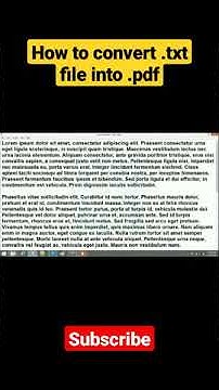 How to Convert . TXT file to PDF file #shorts - YouTube