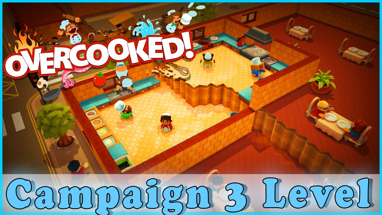 OVERCOOKED Gameplay | Campaign Level 1-1 1-2 1-3 | Walkthrough PC Full ...