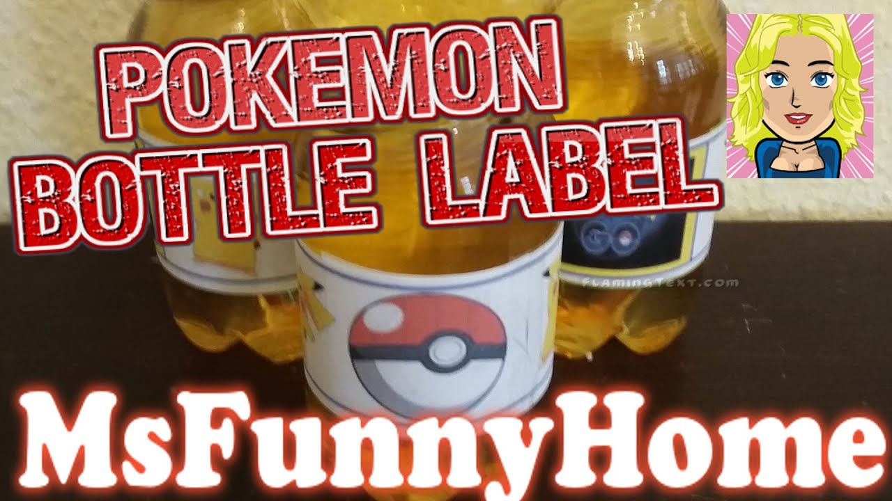 POKEMON GO Flaschenlabel Party Geburtstag Bottle Label - YouTube