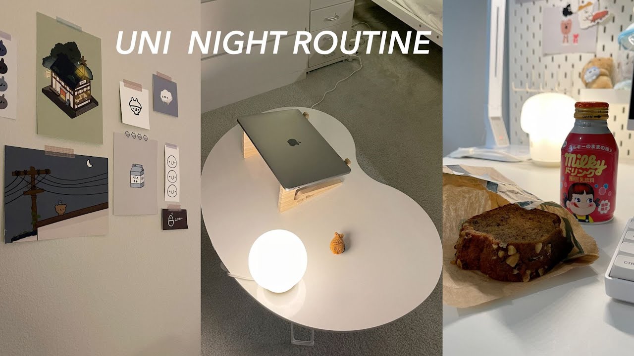 Cozy college student night routine 🌙 - YouTube