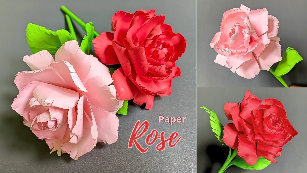 How To Make Paper Rose Step By Step With Pictures Rolled Paper Rose