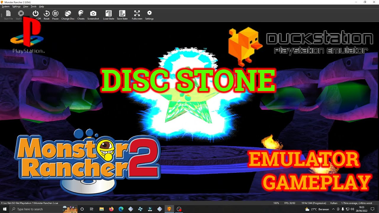 Monster Rancher 2 Disc Stone Emulator DuckStation Gameplay Emulator ...