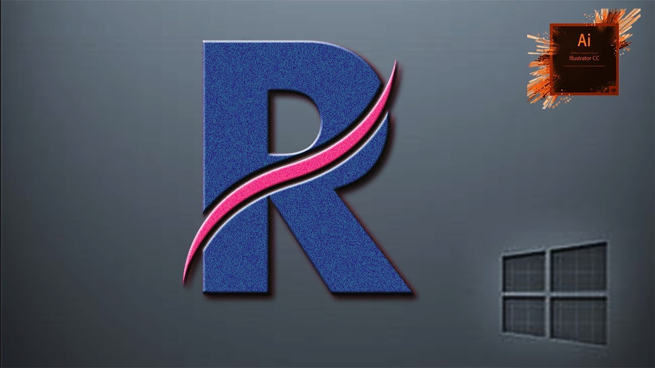 Professional R logo design in illustrator | Text Logo Design Tips and ...