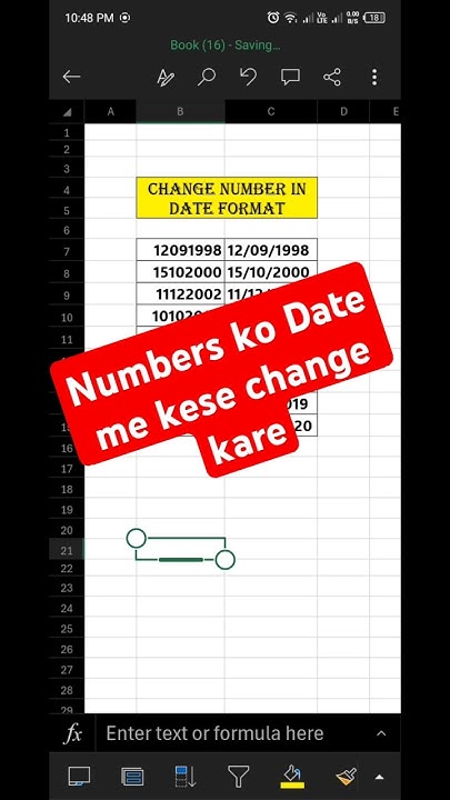 Change Numbers In Date Format #excel #excelformula #exceltips #exceltricks - YouTube