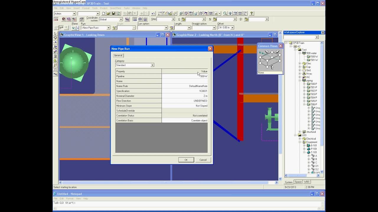 lab-10 || SP3D Command || Piping and plant layout || Beginner command ...