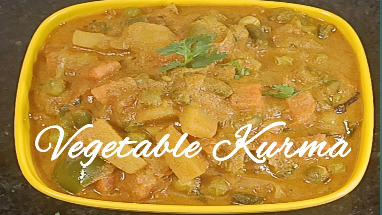 Vegetable Kurma in Kannada | Vegetable Masala Kurma | Veg Korma | Hotel ...