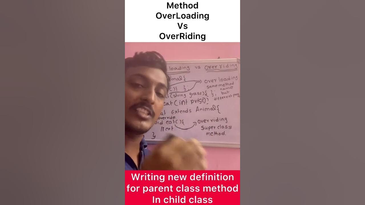 Method overloading vs overriding with examples i. Telugu - YouTube