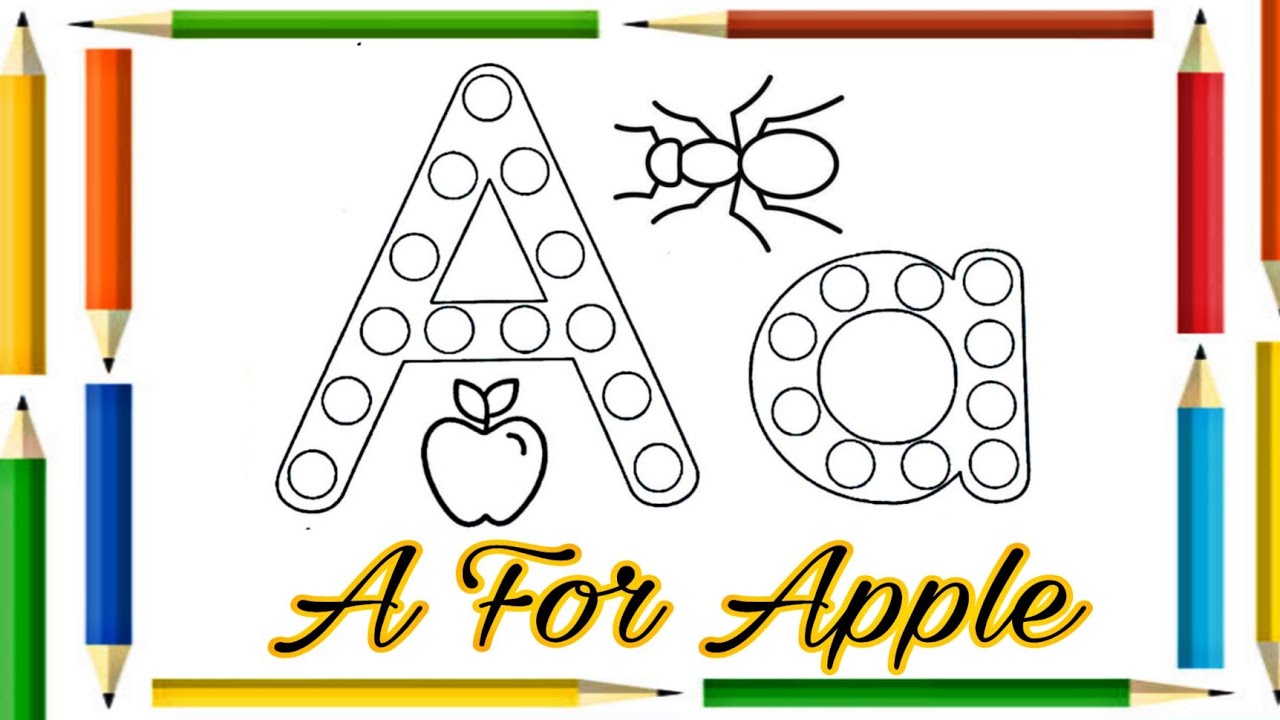 Coloring In A | Coloring Tutorial For Kids - Kids Fun 😊 - YouTube