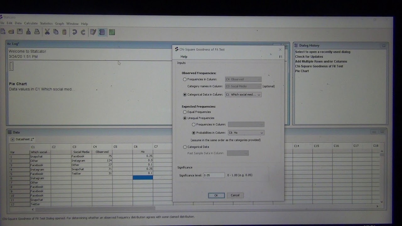 Goodness of Fit Hyp. Test Software Part 1 - YouTube