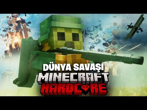Hardcore Minecraft DÜNYA SAVAŞINDA Hayatta Kaldım