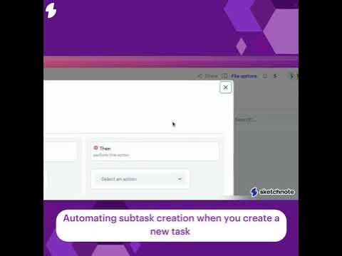 Automate your subtask creation on Sketchnote | Automation #automation - YouTube