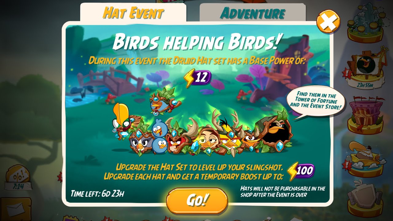 The Druid Hat Set (Birds Helping Birds!) - Angry Birds 2 Tower of ...