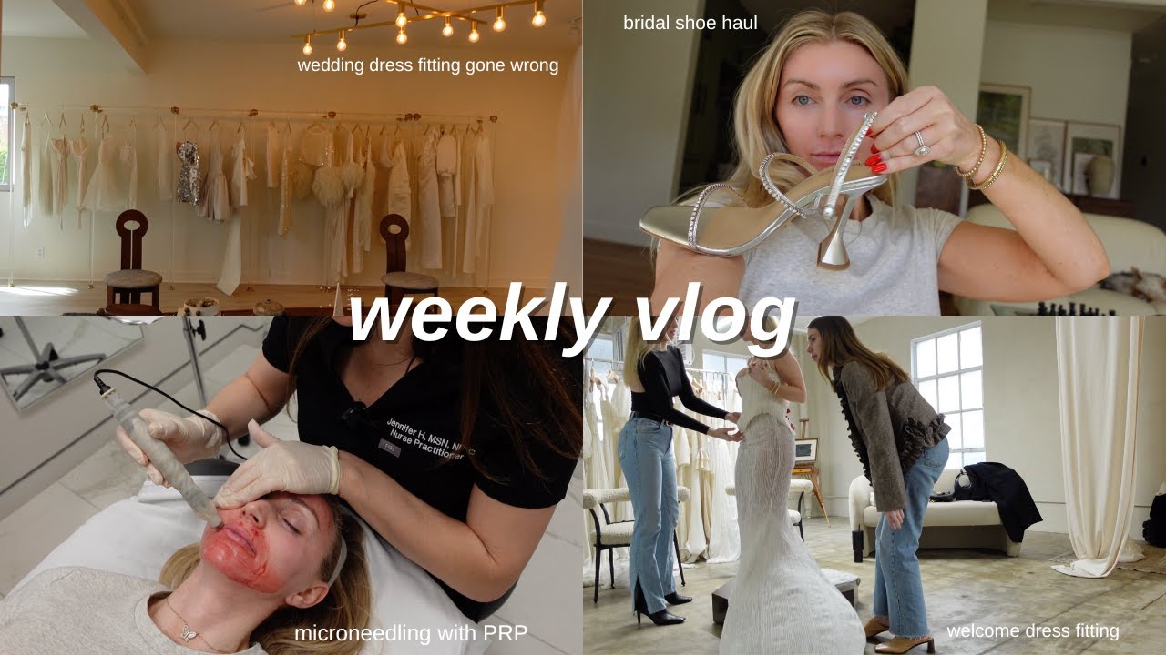 VLOG | my wedding dress is ruined, bridal shoe haul, micro needling ...