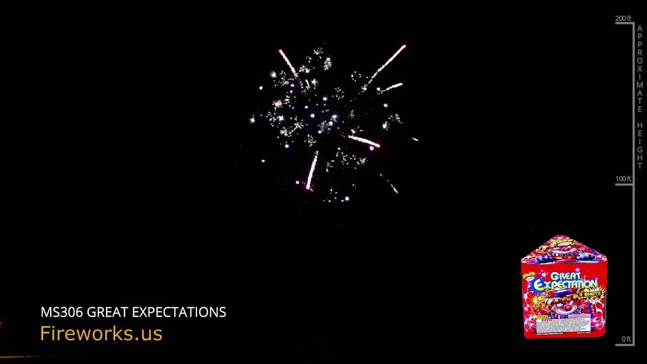 Firework Demo - Great Expectations 9 Shot - 200 Gram Cake (Winda) - YouTube