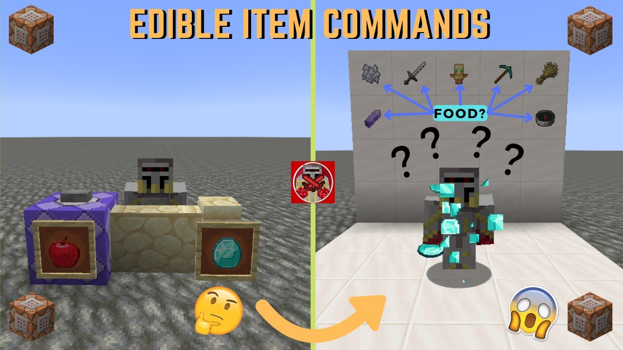 Command Block Tutorial 246 Edible Item Commands In Minecraft 1 21 Youtube