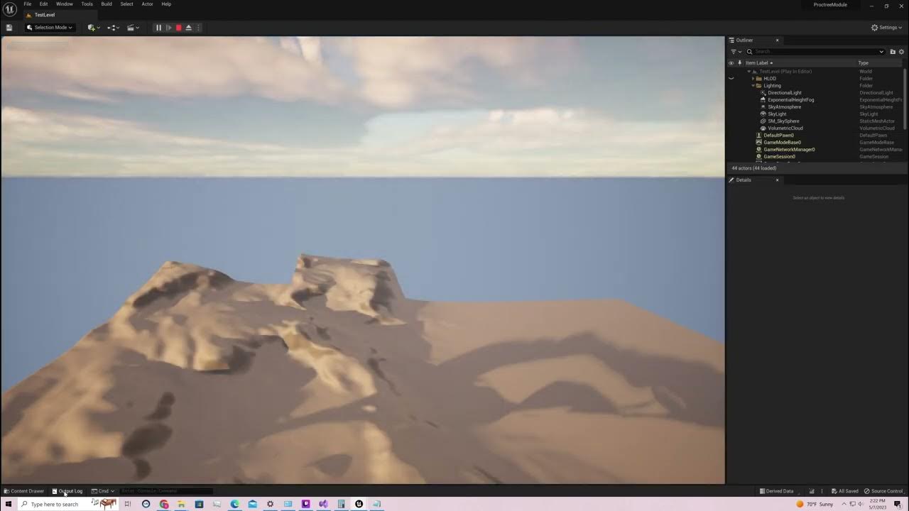 Unreal Engine 5 - C++ Proctree continued, grinding my face to a smooth polish on C++ debugging ...