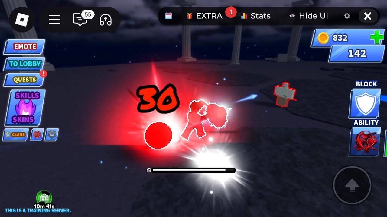 Lunar Parasol Clash With Slashes Of Fury Training Mode Blade Ball - YouTube